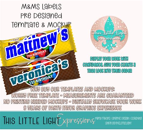 Mandms Plain And Peanut Template And Mockup For Photoshop Or Canva