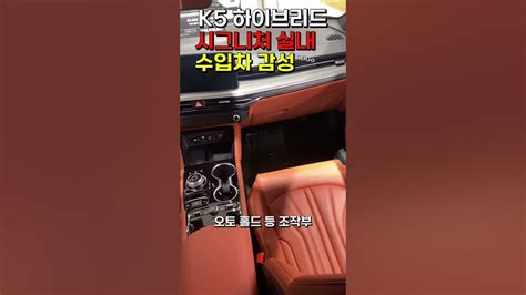 이정도면 수입차 기아 K5 하이브리드 시그니처 실내 색상 마션브라운 인테리어 Youtube