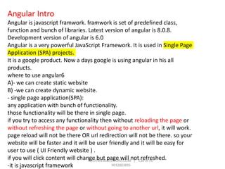 Angular 6 Training With Project In Hyderabad India PPT