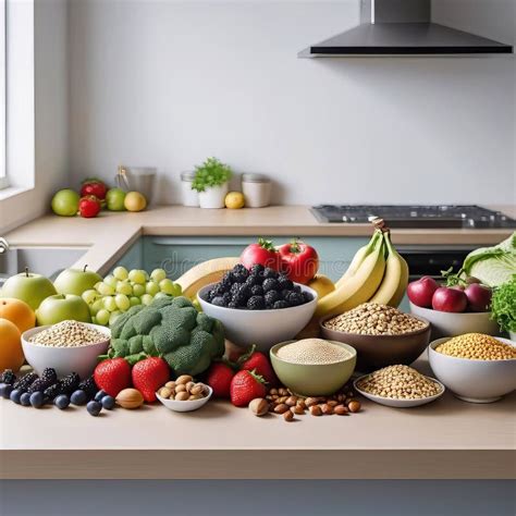 Healthy Food From Fruits Vegetables Grains Nuts And Superfoods