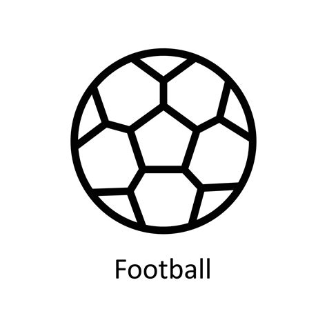Football Vector Outline Icons Simple Stock Illustration Stock 21668346