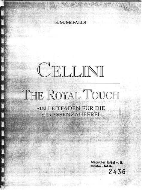 Jim Cellini And Em Mcfalls Cellini The Royal Touch German