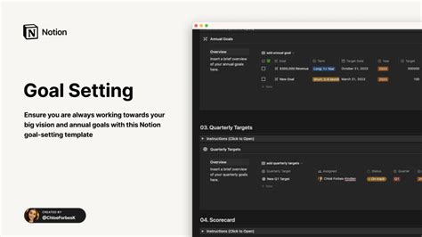 Goal Setting Notion Template