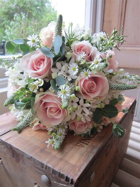 Pink And White Wedding Bouquet And Flower Arrangements