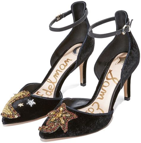 Sam Edelman Tabby 3 Dorsay Pumps Black Velvet Shoes Sam Edelman