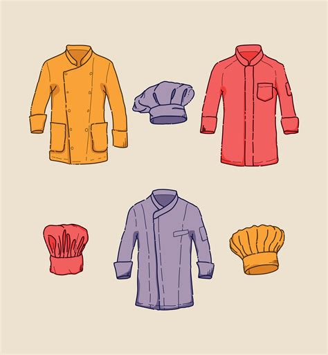 Collection Of Handdrawn Chef Jacket And Chef Hat Set 32697517 Vector