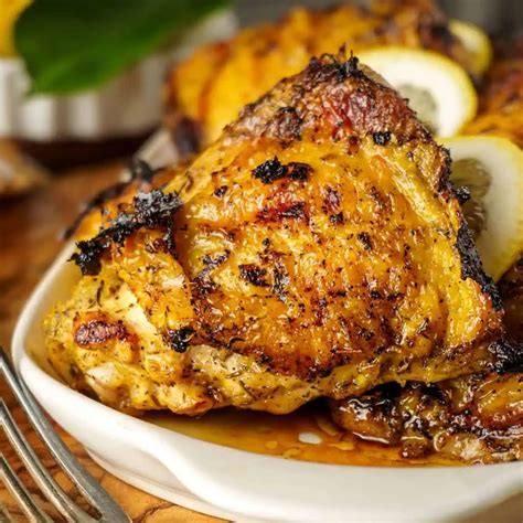 Grilled Lemon Pepper Chicken Thighs Id Rather Be A Chef