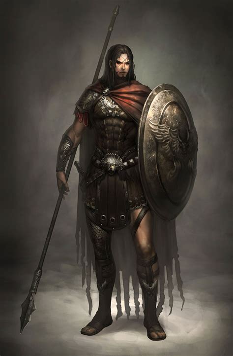 Spartan Atlantica Online Highres Armor Beard Brown Hair Cape