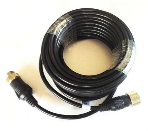 Multi Strand 6 Pin Mini Din Backup Camera Cable With Screw Lock For