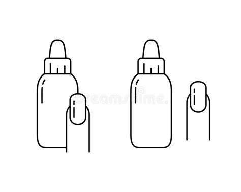 Cuticle Remover Gel Linear Icon Stock Vector Illustration Of Bottle