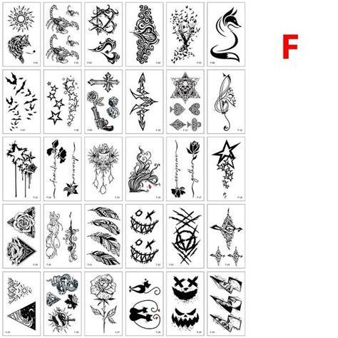 30pcs Ankle Black Line Body Art Flash Fake Waterproof Temporary Tattoos