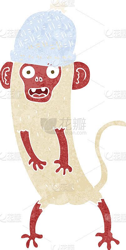 卡通疯狂的猴子