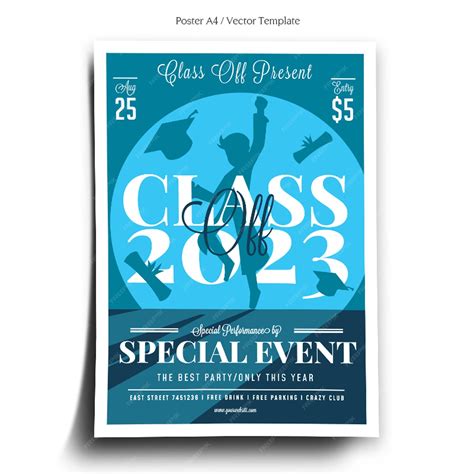 Premium Vector Class Of 2023 Event Poster Template