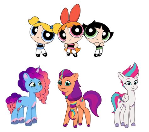 The Powerpuff Girls And Sunny Misty Zipp By Leonskang On Deviantart