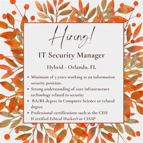 Hiring Hiringnow Itsecurity Itsecuritymanager Itmanager