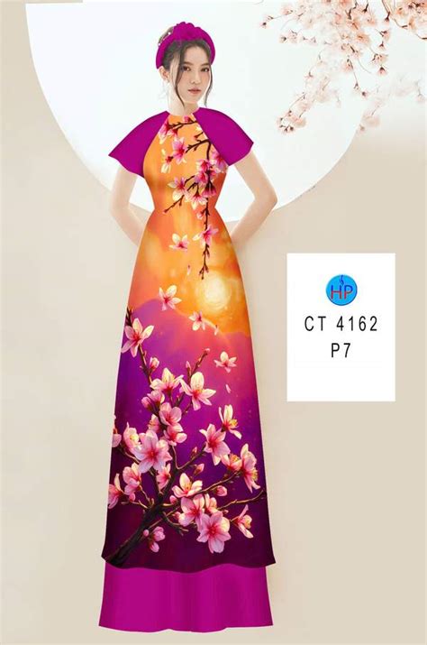 Vải Áo Dài Hoa Đào Ad Ct4162 Xem 1500 Mẫu Vải Áo Dài Đẹp Mới Nhất 2025