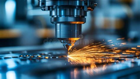 Industrial Laser Cutting Machine Precision Metalwork Stock Illustration