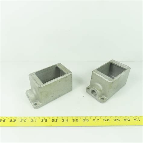Crouse Hinds Fd1 Cast Iron Single Gang Device Box 12 Npt Lot Of 2