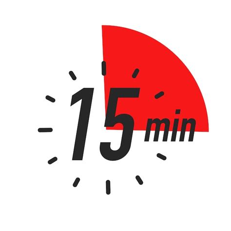 Premium Vector 15 Timer Minutes Symbol Color Style