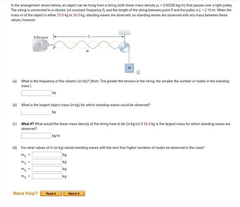 Solved In The Arrangement Shown Below An Object Can Be Hung Chegg