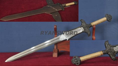 Conan Atlantean Handmade Sword Damascus Steel Strong Blade Heavy