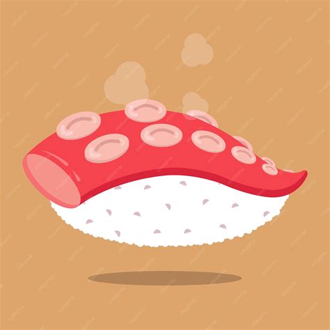 Vector De Comida Japonesa Tako Vector Premium