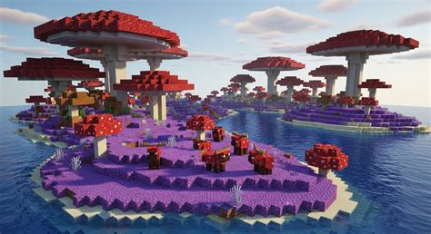 Minecraft Mushroom Fields Biome Guide Mycelium Landscapes Mooshrooms