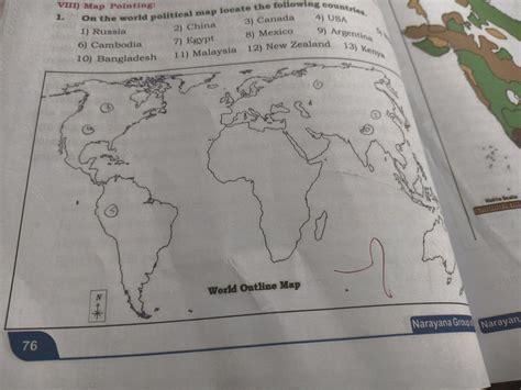 On The World Political Map Locate The Following Countries 1 Russia 2 C