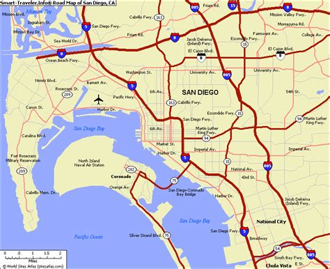 Map Of San Diego California Travelsmaps Com