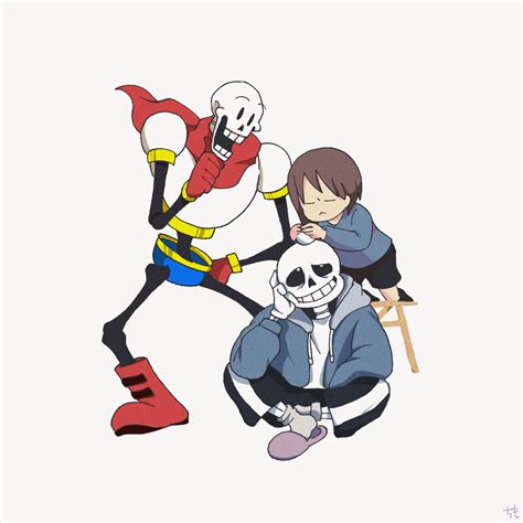 Image Tagged With Sans Papyrus Frisk Chimo Ver2 On Tumblr