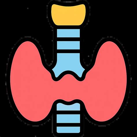Colorful Simple And Clear Icon Of The Human Thyroid Gland Emoji Ai