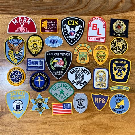 A Batchlot Of 25 Security Guard Patches Etsy Australia