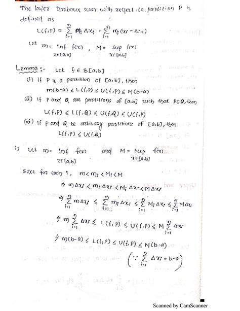 Solution Details Explanation Of Riemann Integral Norm Of A Partition Riemann Integrability