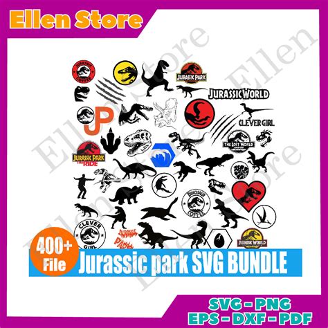 Jurassic Park Svg Bundle Inspire Uplift