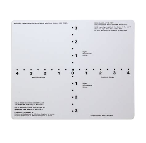 Phoriemessung Maddox Ferntafel Modified Thorington B Ware Binokular Funktionen Screening