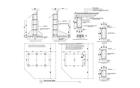 Eccentric Footing Details Free Cad Drawings