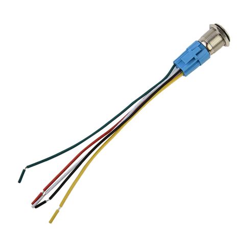 Wired Socket Push Button Switch 110 220v 16mm Led Self Locking Latching