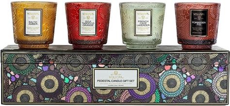 Voluspa Best Sellers 7395 4 Piece T Set Free Standing Candle In