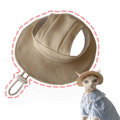 Adjustable Travel Sunscreen Cat Hat Sphynx For Cat Cats Sphynx