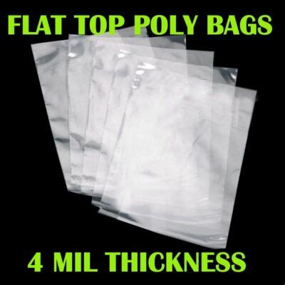 4 Mil Clear Poly Bags Flat Open Top Plastic Packaging Packing Multiple