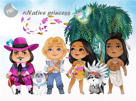 Native Princess Clipart Instant Download Png File 300 Dpi Etsy