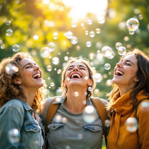 Free Bubbles And Laughter Image Friends Women Laughter Download