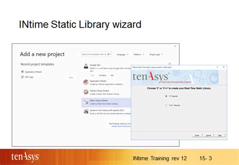 Intime Static Library Wizard