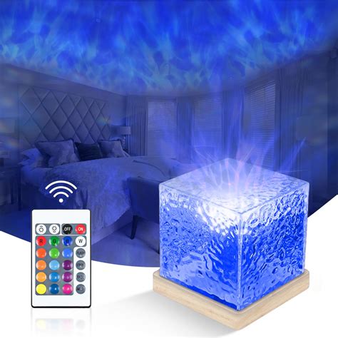 Northern Lights Ocean Wave Table Lamp Projector 16 Colors Dynamic Rotating Underwater Wave