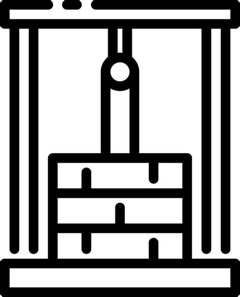 Water Well Icon Well Construction Made Of Black Lines Shows Pulley