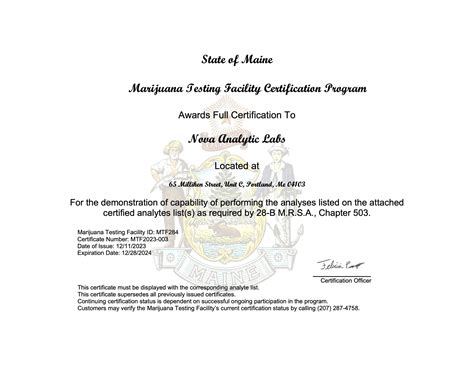 Analytical Testing License For Cannabis Nova Analytic Labs