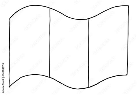 Blank Flag In Three Uniform Vertical Stripes As A Template Freehand Drawing Doodle Hand Drawn