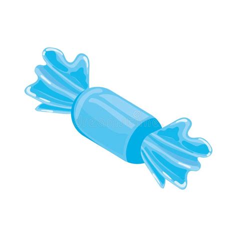 Blue Wrapped Candy Illustration Vector Stock Vector Illustration Of Cheerful Tasty 382774922