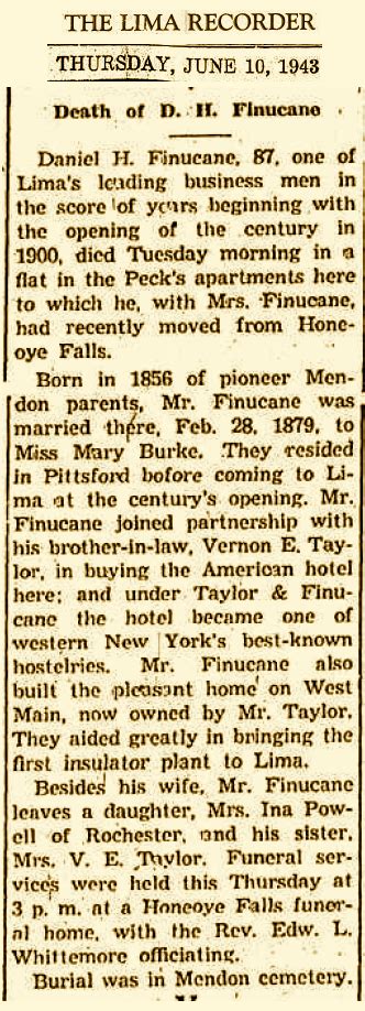 Daniel H Finucane 1855 1943 Find A Grave Memorial