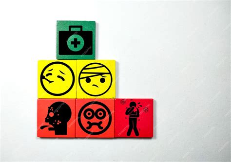 Premium Photo Colored Wooden Cubes With Iconic Concepts Of Medicine